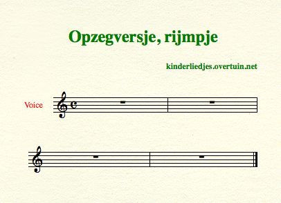 Dutch children's songs A-C, lullabies and nursery rhymes, with music ...